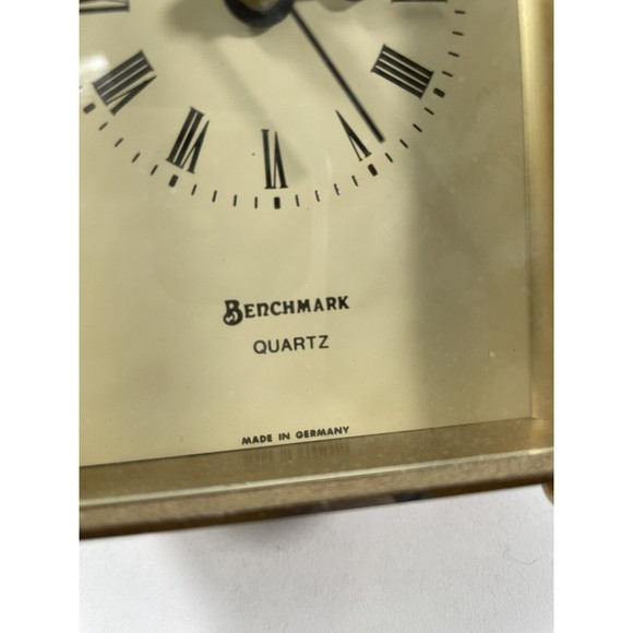 Quartz | Accents | Vintage Brass Mini Clock Benchmark Quartz Mantel ...